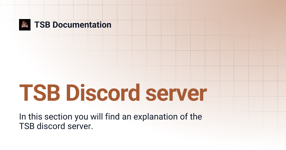 TSB Discord server | TSB Documentation